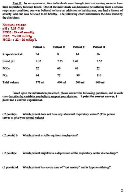 SOLVED: Texts: In an experiment, four individuals were brought into a ...