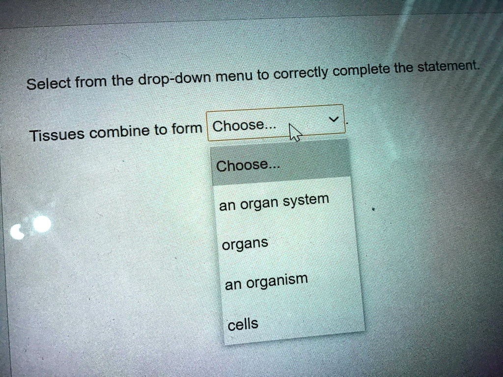 SOLVED: 'I need help please bro menu to correctly complete the statement: Select from the drop ...