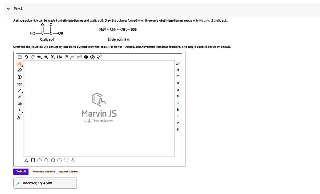 SOLVED: A simple polyamide can be made from ethylenediamine and oxalic ...