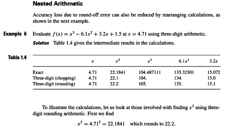 nested arithmetic accuracy loss due to round off ertor can also be ...