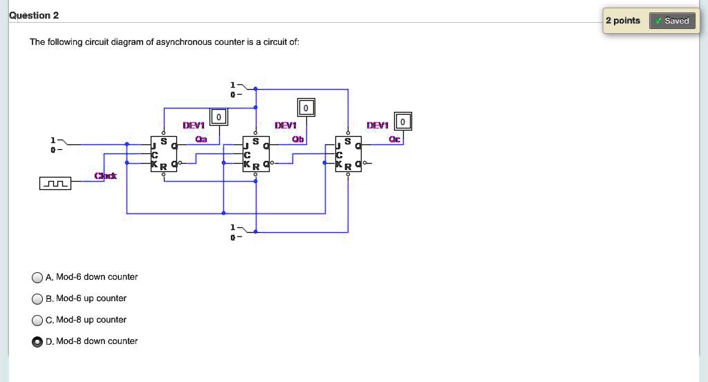 SOLVED: Question 2 points Saved The following circuit diagram of an ... SOLVED: Question 2 points Saved The following circuit diagram of an ...