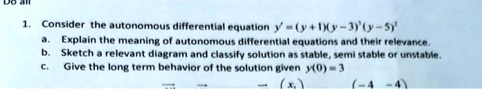 consider the autonomous differential equation ij 31 5 explain the ...