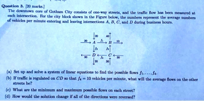 SOLVED: The downtown core of Gotham City consists of one-way streets ...