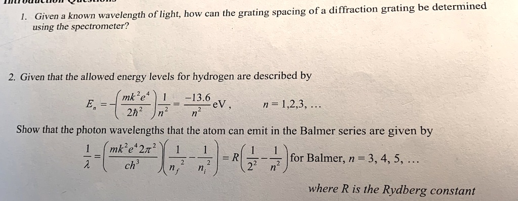 SOLVED: Given a known wavelength of light, how can the grating spacing of a diffraction grating ...