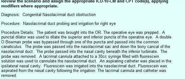 SOLVED: Review the scenario and assign the appropriate ICD-10-CM and CPT code(s), applying ...
