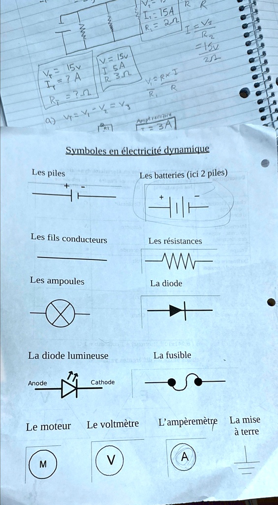 draw a diagram of a circuit having an ammeter 2 motors in parallel and ...