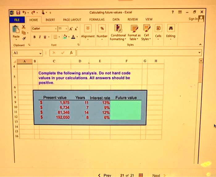 c calculating future values excel file home insert page layout formulas data review view sign in ...