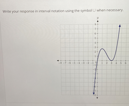 SOLVED: Write your response in interval notation using the symbol ∪ when necessary.