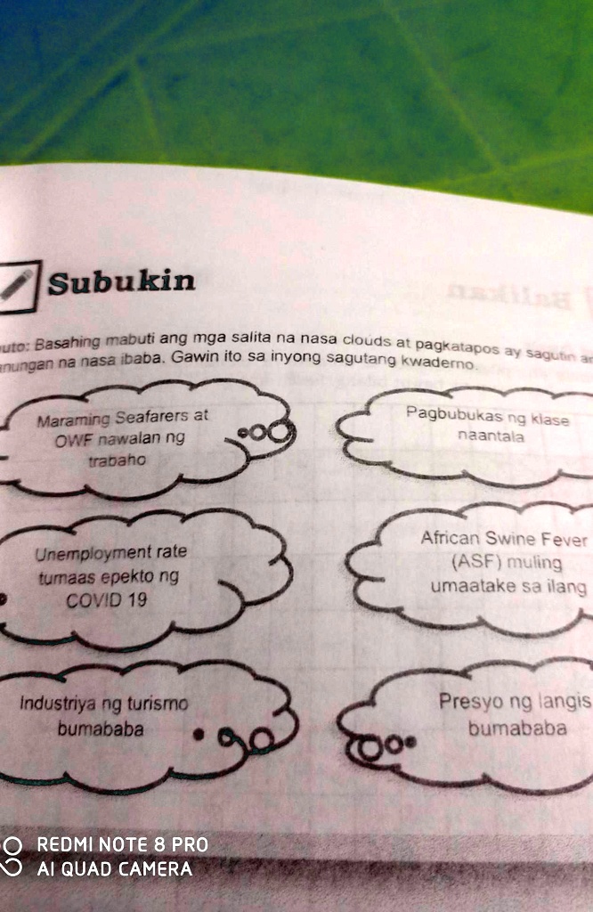 SOLVED: Ano ang kaugnayan ng mga nakasulat sa itaas sa iyong buhay?2 ...