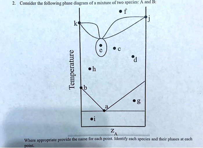 SOLVED: Consider the following phase diagram of a mixture of two ...