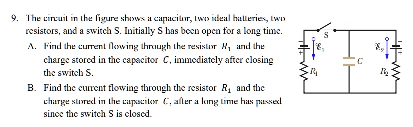 SOLVED: The circuit in the figure shows a capacitor; two ideal ...