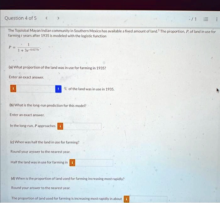 SOLVED: Text: Question 4 of 5 C -1/1 The Tojolobal Mayan Indian ...