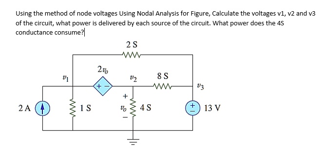 using the method of node voltages using nodal analysis for figure ... using the method of node voltages using nodal analysis for figure ...