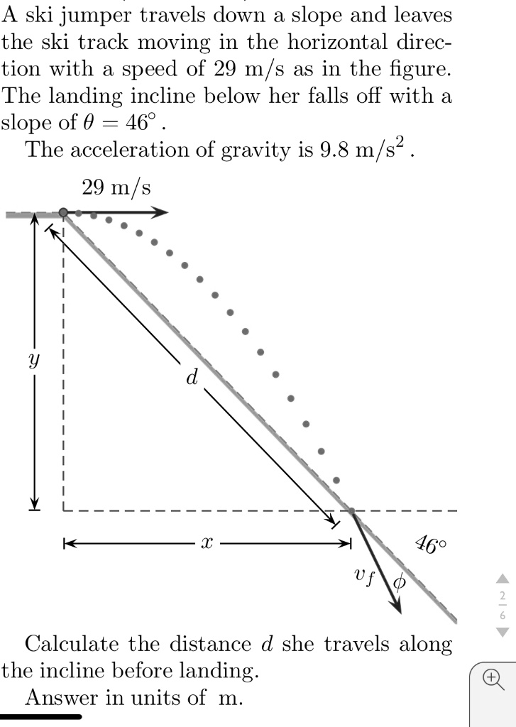 a ski jumper travels down a slope and leaves the ski track moving in ...
