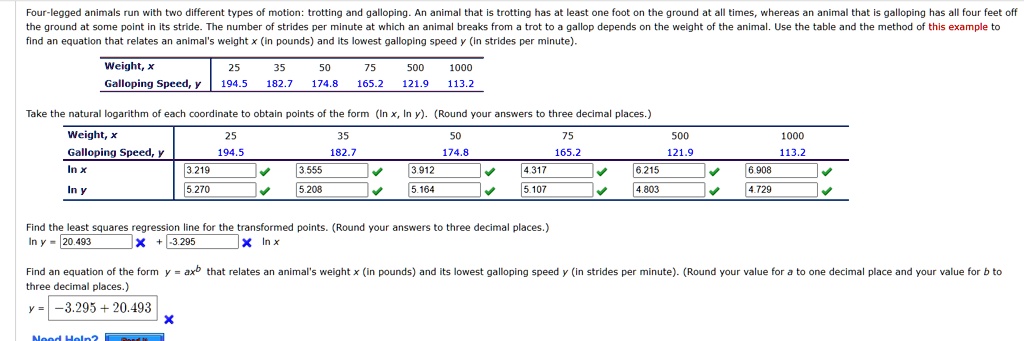 SOLVED: Four-legged animals run with two different types of motion ...
