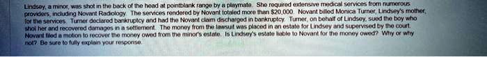 Lindsey, a minor, was shot in the back of the head at pointblank range ...