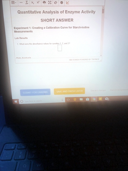 SOLVED: Quantitative Analysis of Enzyme Activity SHORT ANSWER ... SOLVED: Quantitative Analysis of Enzyme Activity SHORT ANSWER ...