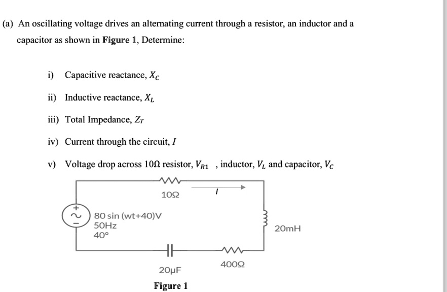 a an oscillating voltage drives an alternating current through a ...
