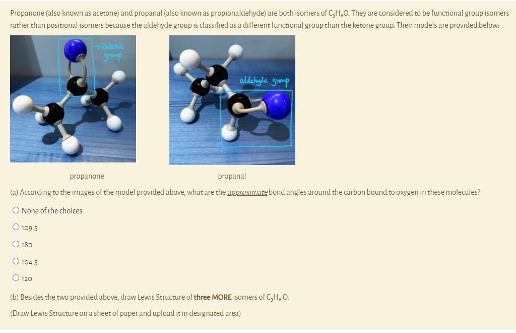 Propanone Also Known As Acetone And Propanal Also Known As