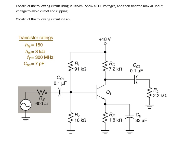 Solved Construct The Following Circuit Using Multisim Show All Dc