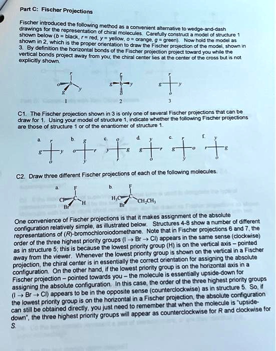 SOLVED: Texts: Part C: Fischer Projections C1. The Fischer projection ...