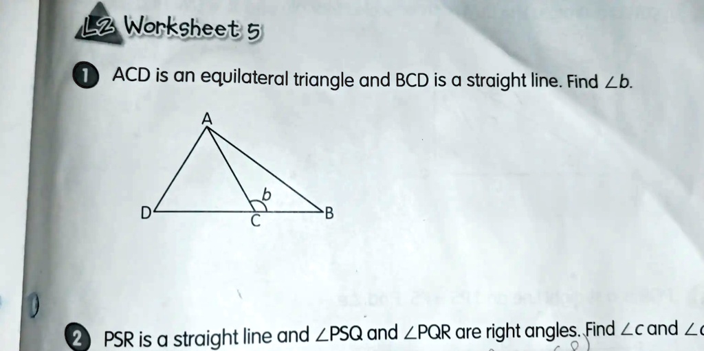SOLVED: LZ Worksheet 5: ACD is an equilateral triangle and BCD is a ... SOLVED: LZ Worksheet 5: ACD is an equilateral triangle and BCD is a ...