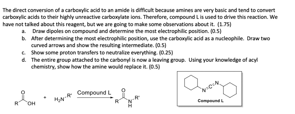 the direct conversion of a carboxylic acid to an amide is difficult ...