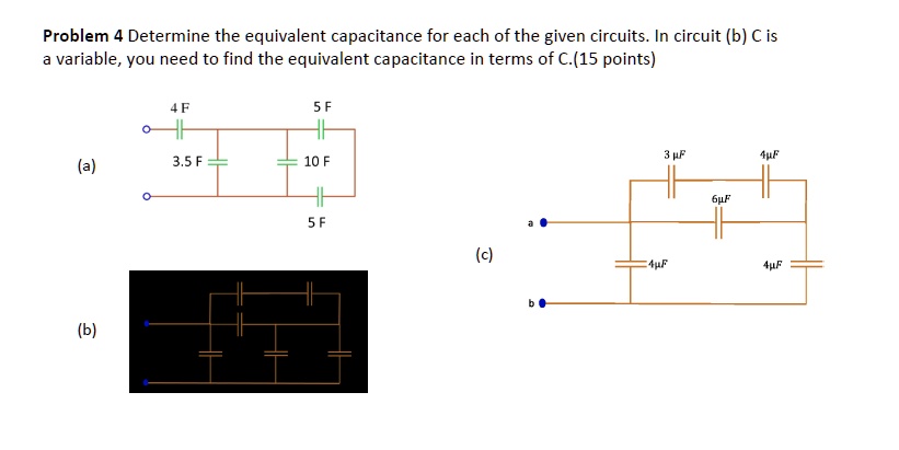 Solved Problem 4 Determine The Equivalent Capacitance For Each Of The