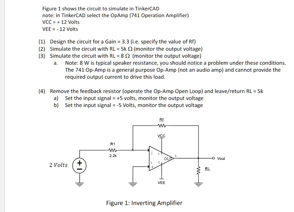 SOLVED: Figure 1 shows the circuit to simulate in TinkerCAD. Note: In ... SOLVED: Figure 1 shows the circuit to simulate in TinkerCAD. Note: In ...