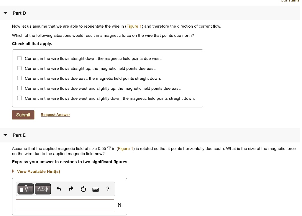 [GET ANSWER] part d now let us assume that we are able t0 reorientate the wire in figure and ...