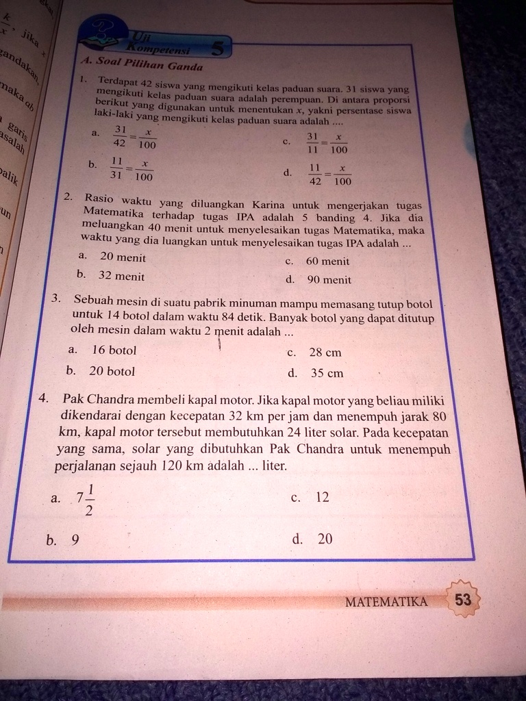 SOLVED: tolong dibantu yg no.4 dengan caranya ya pupereust Soal Pilihan ... SOLVED: tolong dibantu yg no.4 dengan caranya ya pupereust Soal Pilihan ...