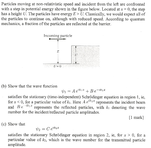 SOLVED: Particles moving at non-relativistic speed and incident from ...