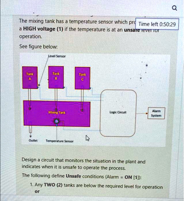 The mixing tank has a temperature sensor which pro Time left 0:50:29 a ...