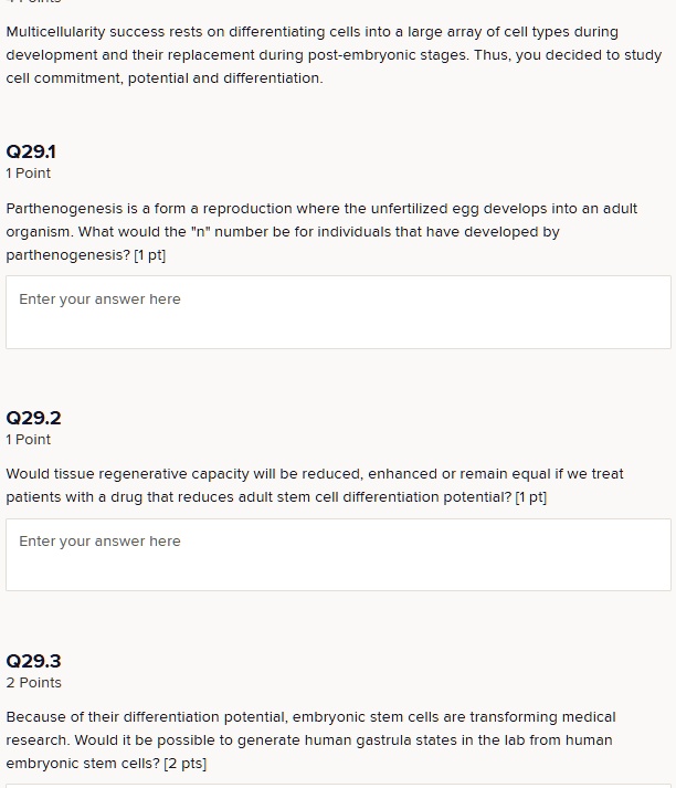 SOLVED:Multicellularity success rests on differentiating cells into ...