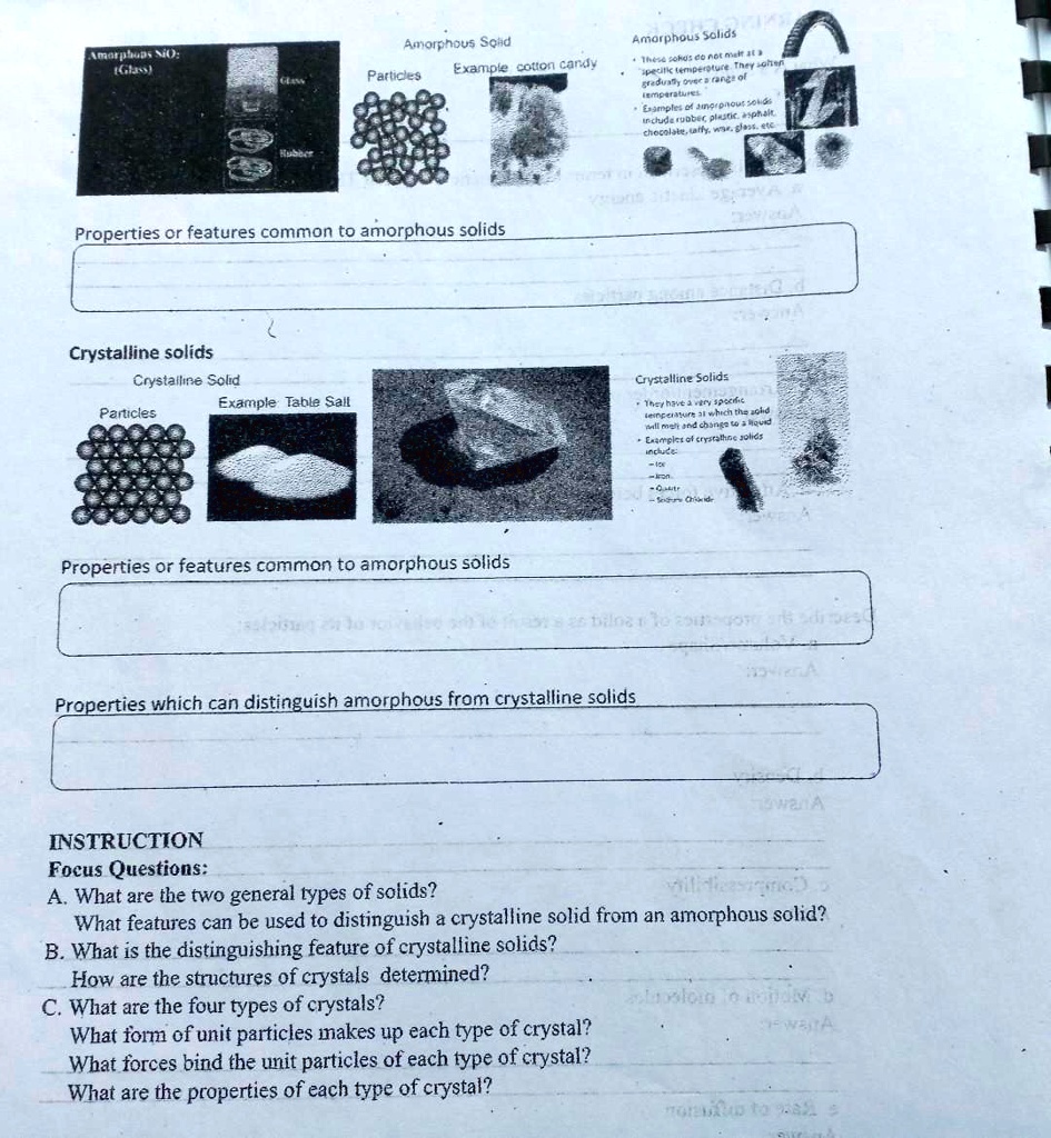 Amorphous Solids Properties