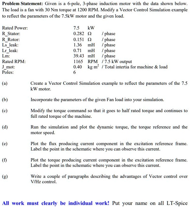 SOLVED: Problem Statement: Given is a 6-pole, 3-phase induction motor ...