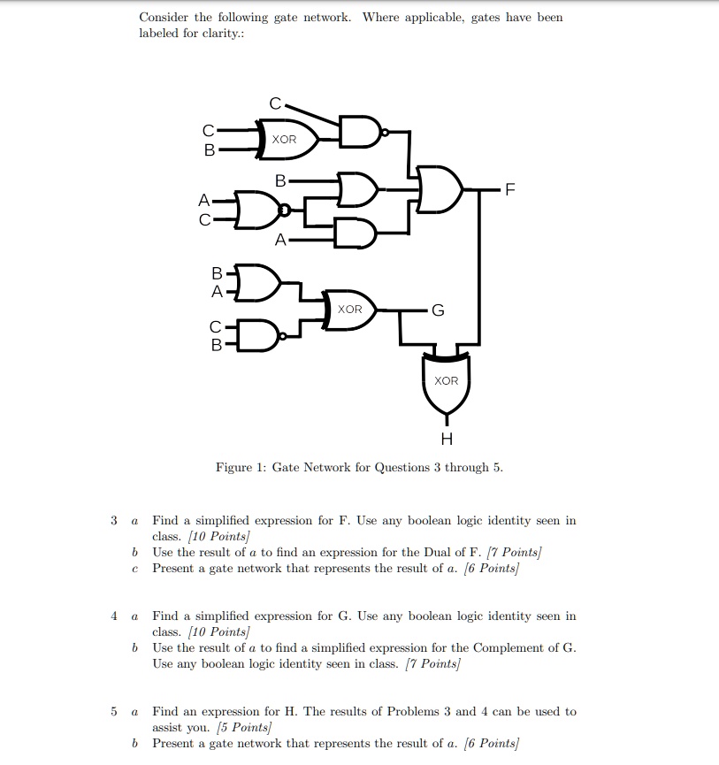 Consider the following gate network. Where applicable, gates have been ...
