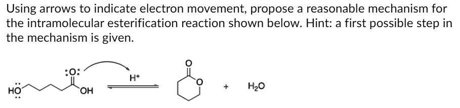 SOLVED: Using arrows to indicate electron movement; propose a ...