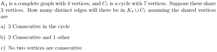 SOLVED: K4 is a complete graph with 4 vertices and C7 is a cvcle with ...