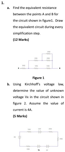 SOLVED: a. Find the equivalent resistance between the points A and B for the circuit shown in ...