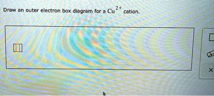 SOLVED: Draw a outer electron box diagram for a Cu2+ cation.