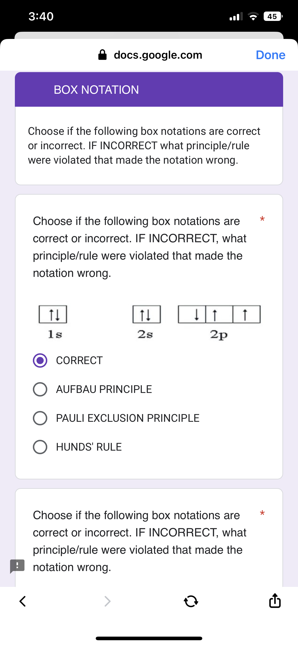 3 Done Box Notation Choose If The Following Box