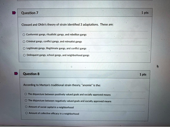 78 question7 1pts cloward and ohlins theory of strain identified 3 ...