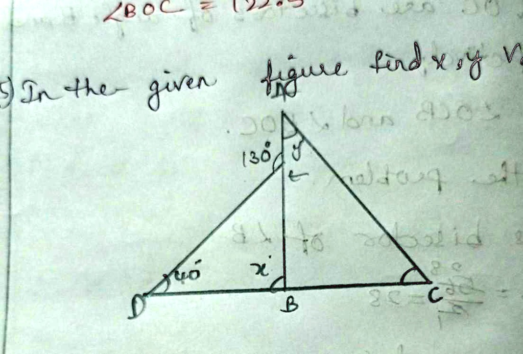 SOLVED: 'In the given figure find the values of x and y'