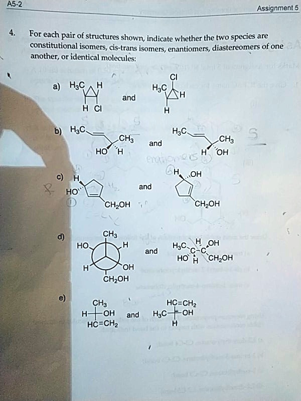 SOLVED: A5-2 Assignment For each pair of structures shown; indicate whether the two species are ...