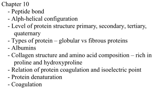 SOLVED: Chapter 10 Peptide bond Alph-helical configuration Level of ...