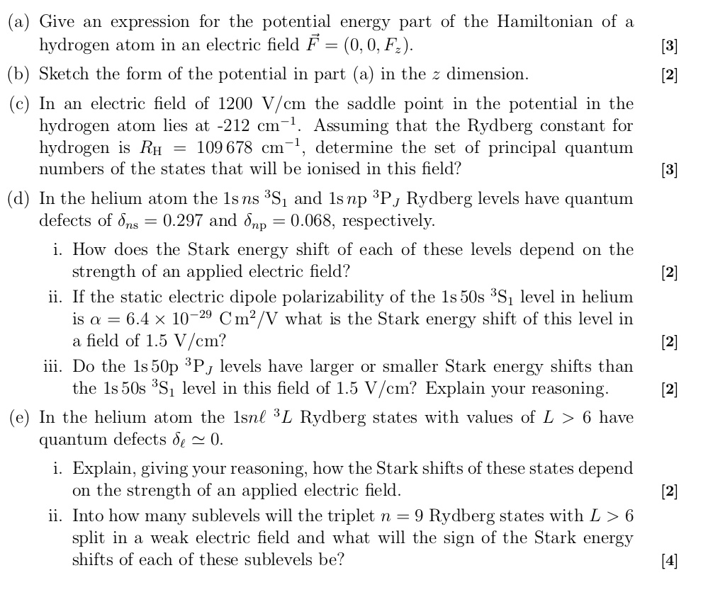 SOLVED: Give an expression for the potential energy part of the ...