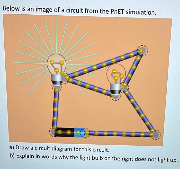 SOLVED: Below is an image of a circuit from the PhET simulation; a ...
