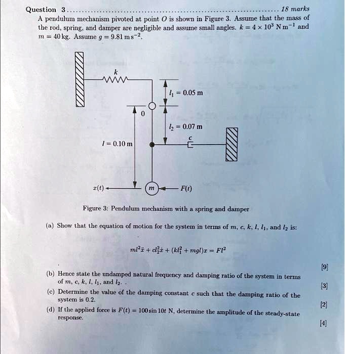 SOLVED: Texts: A pendulum mechanism pivoted at point O is shown in ...
