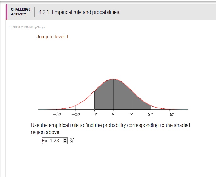challenge activity 421 empirical rule and probabilities ...